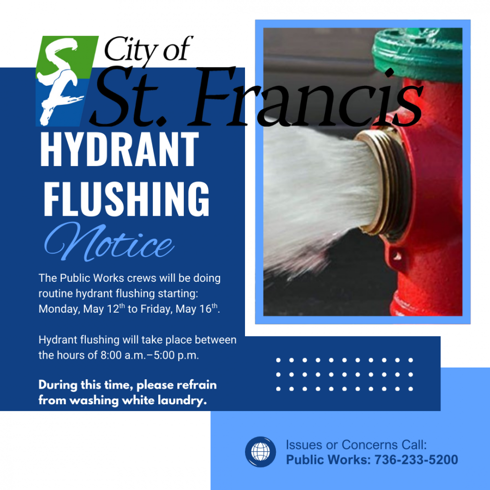 Hydrant Flushing | St. Francis Minnesota