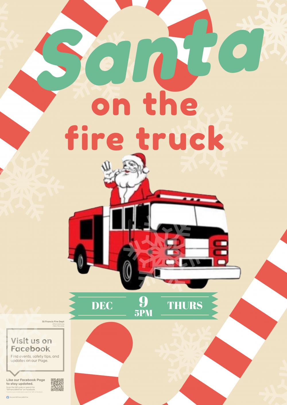 Santa & the Fire Truck | St. Francis Minnesota