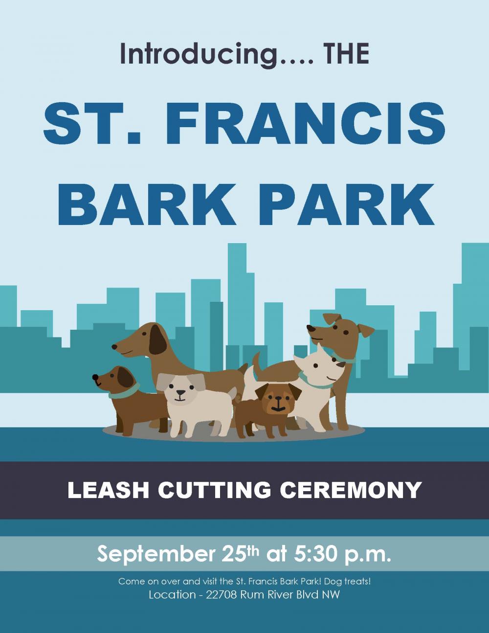 St. Francis Bark Park Leash Cutting Ceremony | St. Francis Minnesota