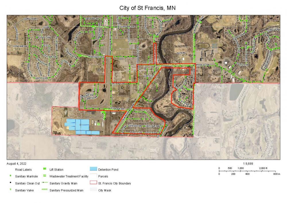 Sewer Jetting 2022 - Tentative Schedule | St. Francis Minnesota