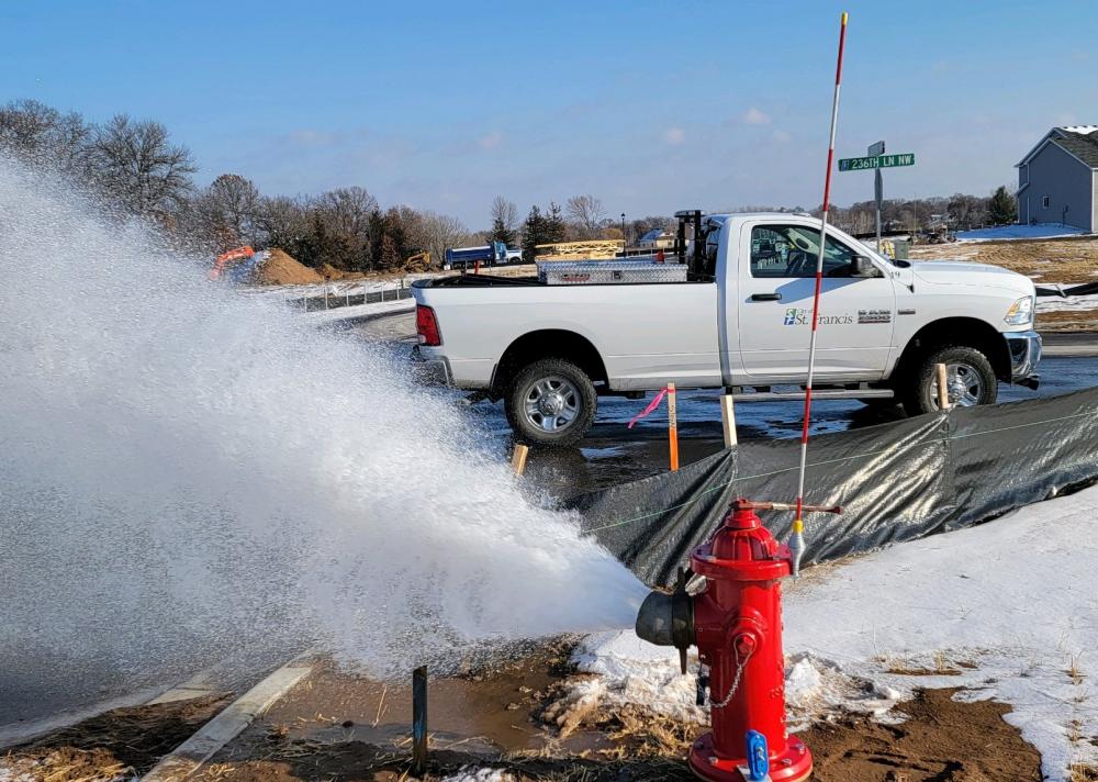 Fire Hydrant Flushing | St. Francis Minnesota